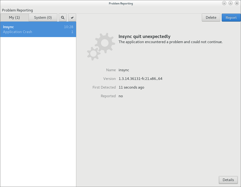 Insync segfaults on Fedora 25 Cinnamon - Linux - Insync Forums