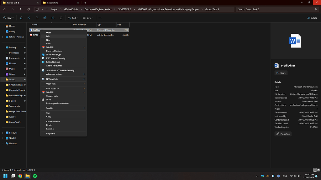Context Menu Is Missing On Windows 11 23h2 Under Insync Version V38750505 Windows Insync 